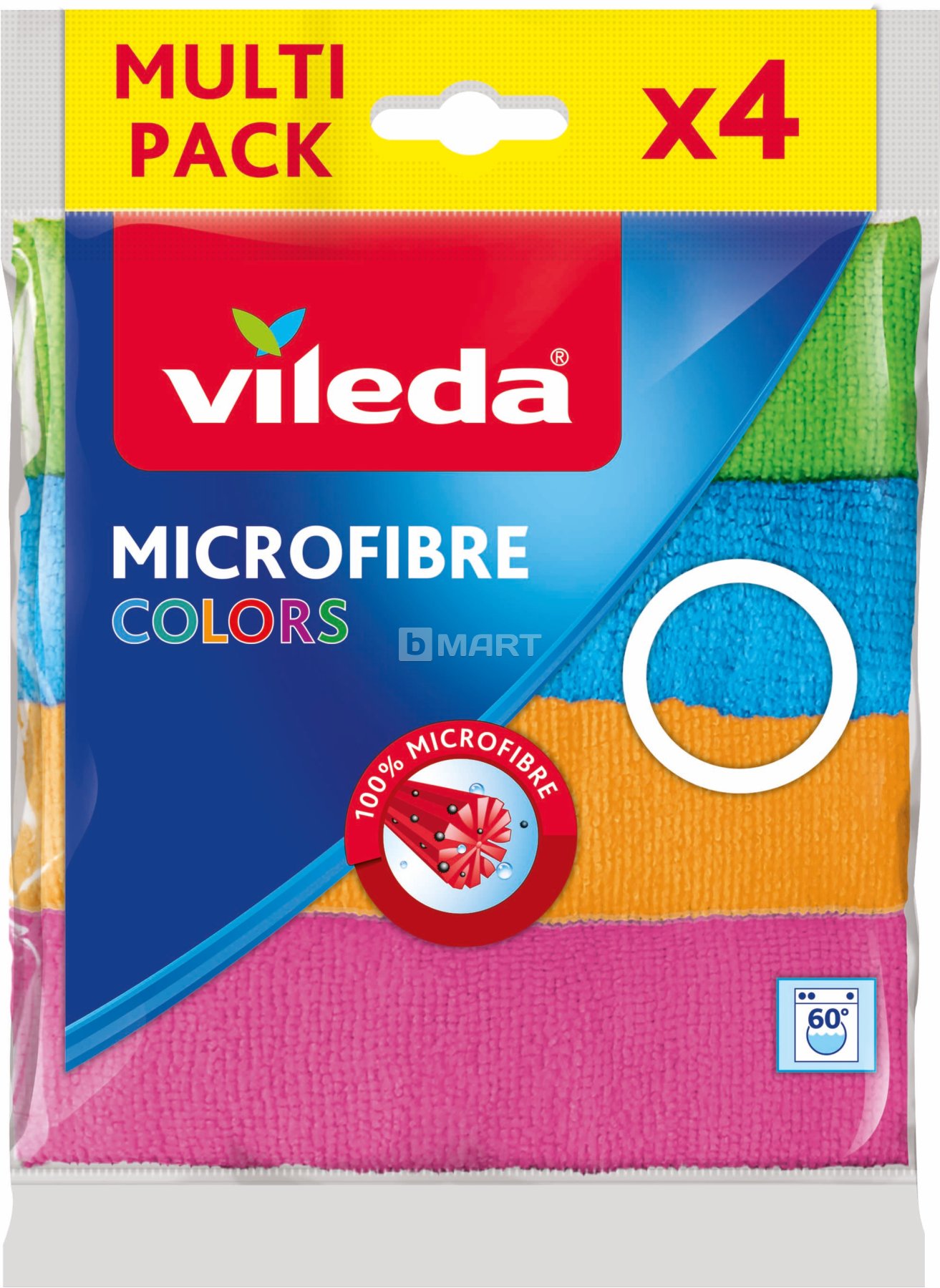 Салфетка микрофибра Vileda Microfibre Color набор (4 шт) 133.62 грн