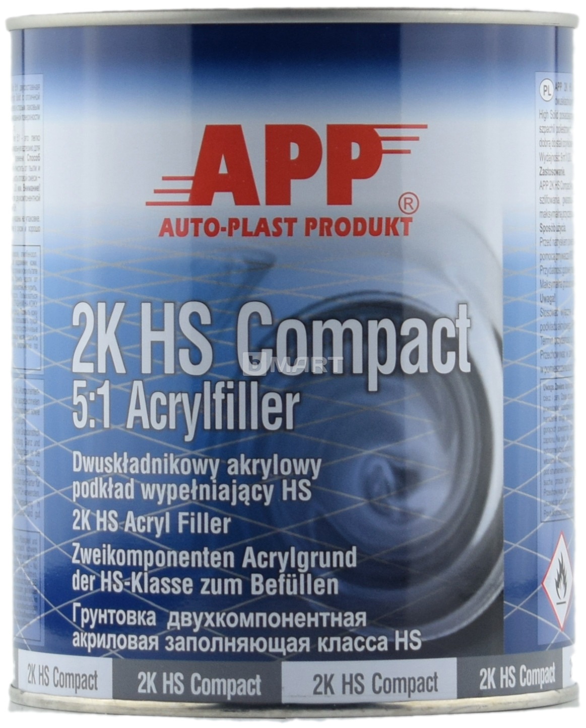 Грунтовка акриловая 2-компонентная APP 2К HS Compact Acryfiller 5:1 ...